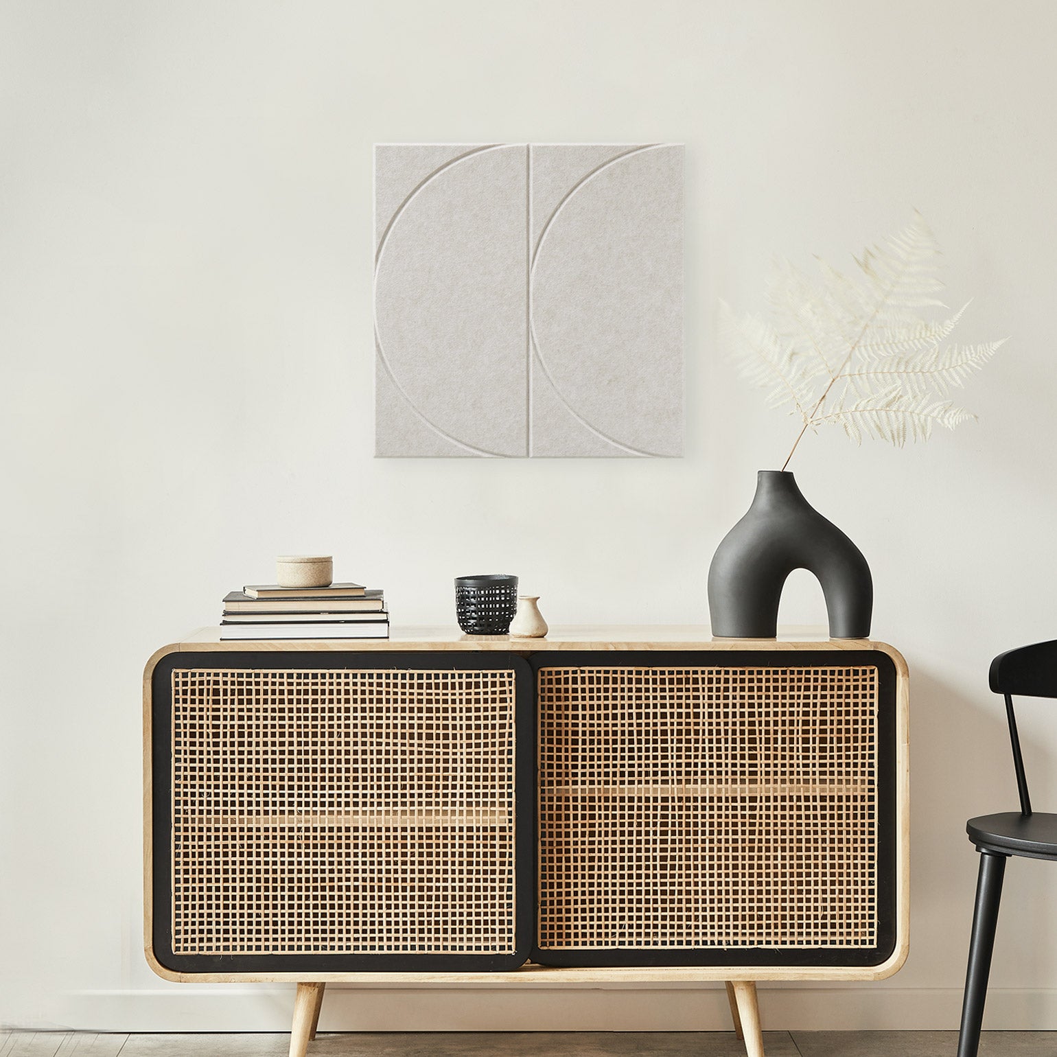 Accoustic wall panel 2 flowing arches | Organic | Sadé VII – Maeven