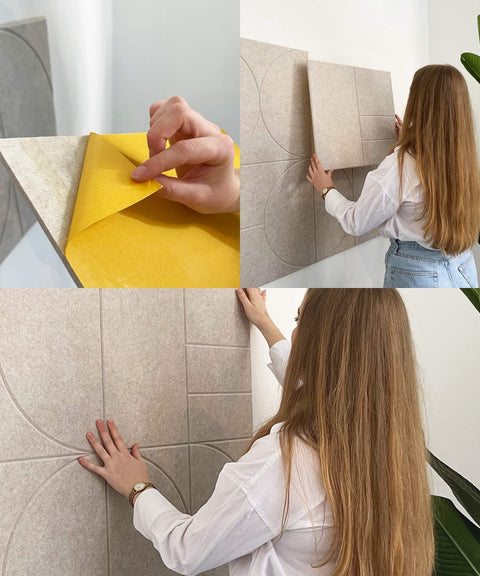 Sadé Design Set | Akoestische Wandpanelen van Vilt | Organisch design ...
